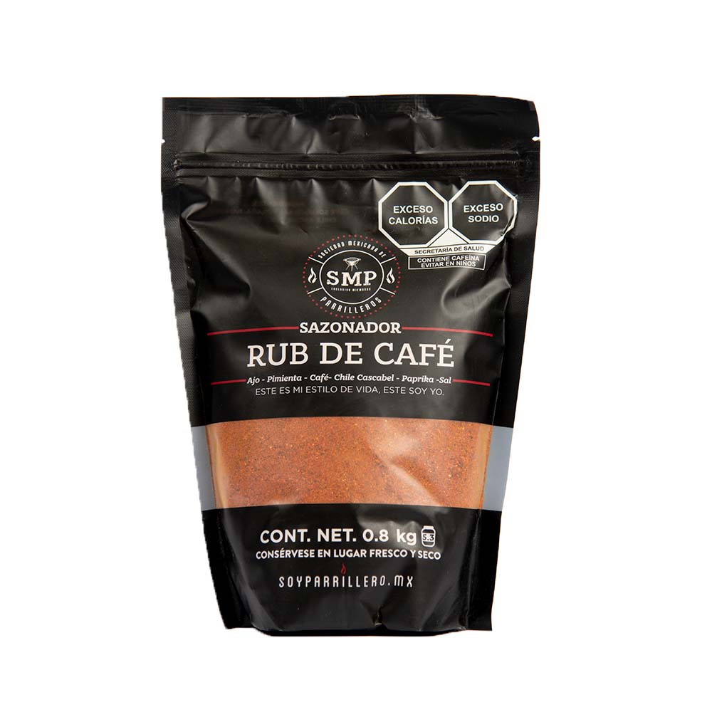 Rub de Café en Bolsa SMP 800 gr – Sociedad Mex. de Parrilleros